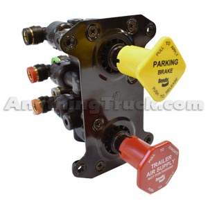 Bendix K031485 MV-3 Dash Valve, 3/8" PTC 90 Degree Elbows, 1/4"-20 ...