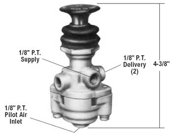 Bendix 281946N PP-5 Push Pull Valve, 40 PSI Automatic Release Pressure: AnythingTruck.com, Truck ...