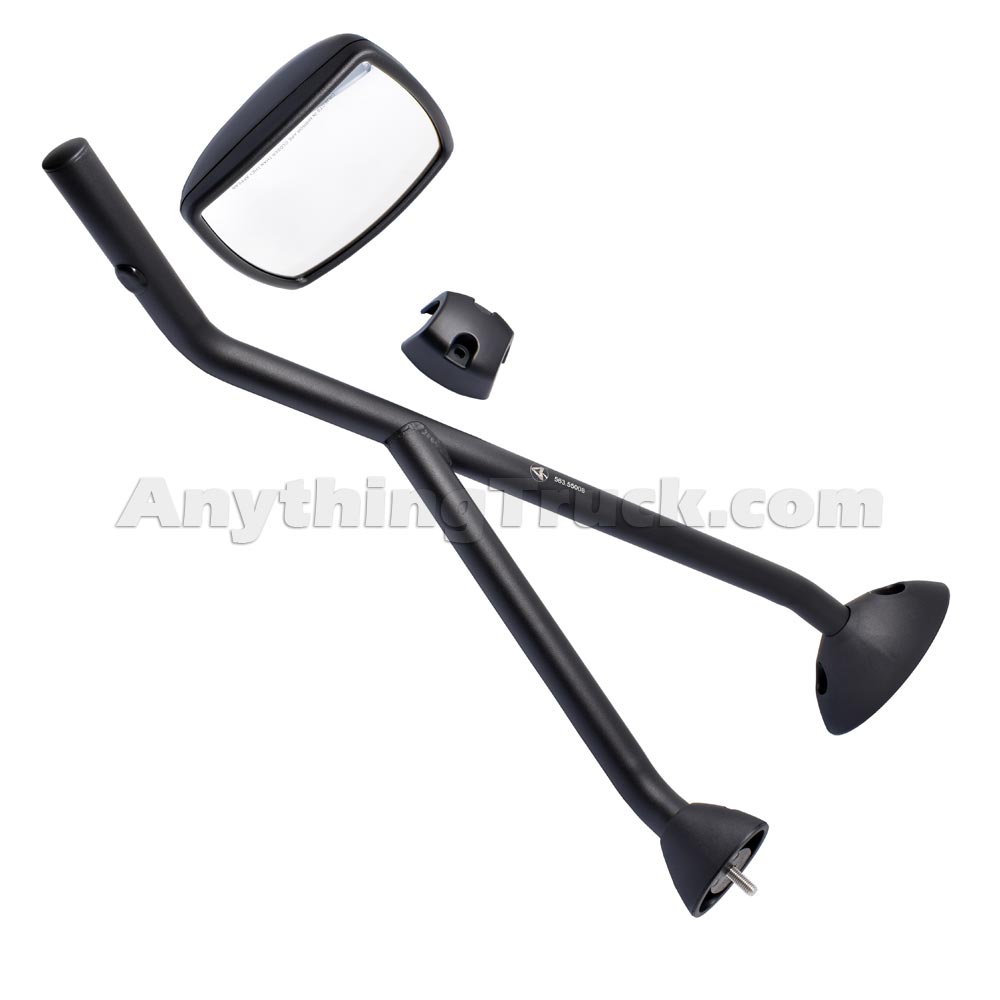 563.55008 RH Black Hood Mirror Assembly for International Prostar ...