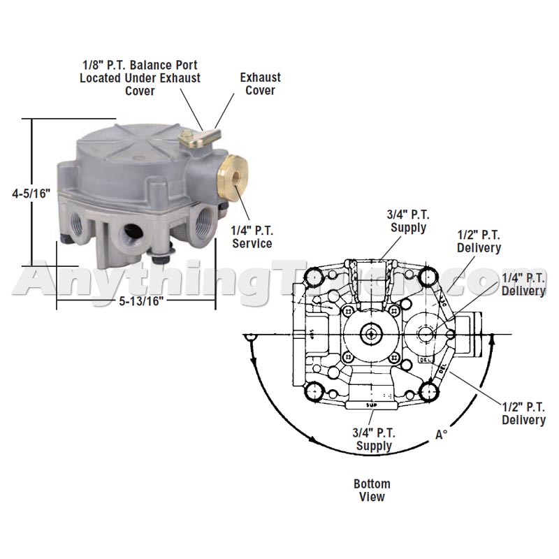 Bendix 288781 R-8 Relay Valve (Special Order): AnythingTruck.com
