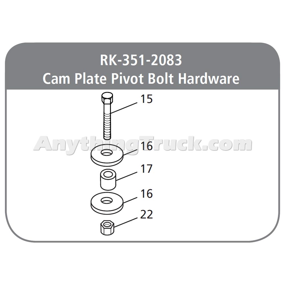 SAF Holland RK-351-2083 FW35 & FW33 Cam Plate Pivot Bolt Hardware Kit ...