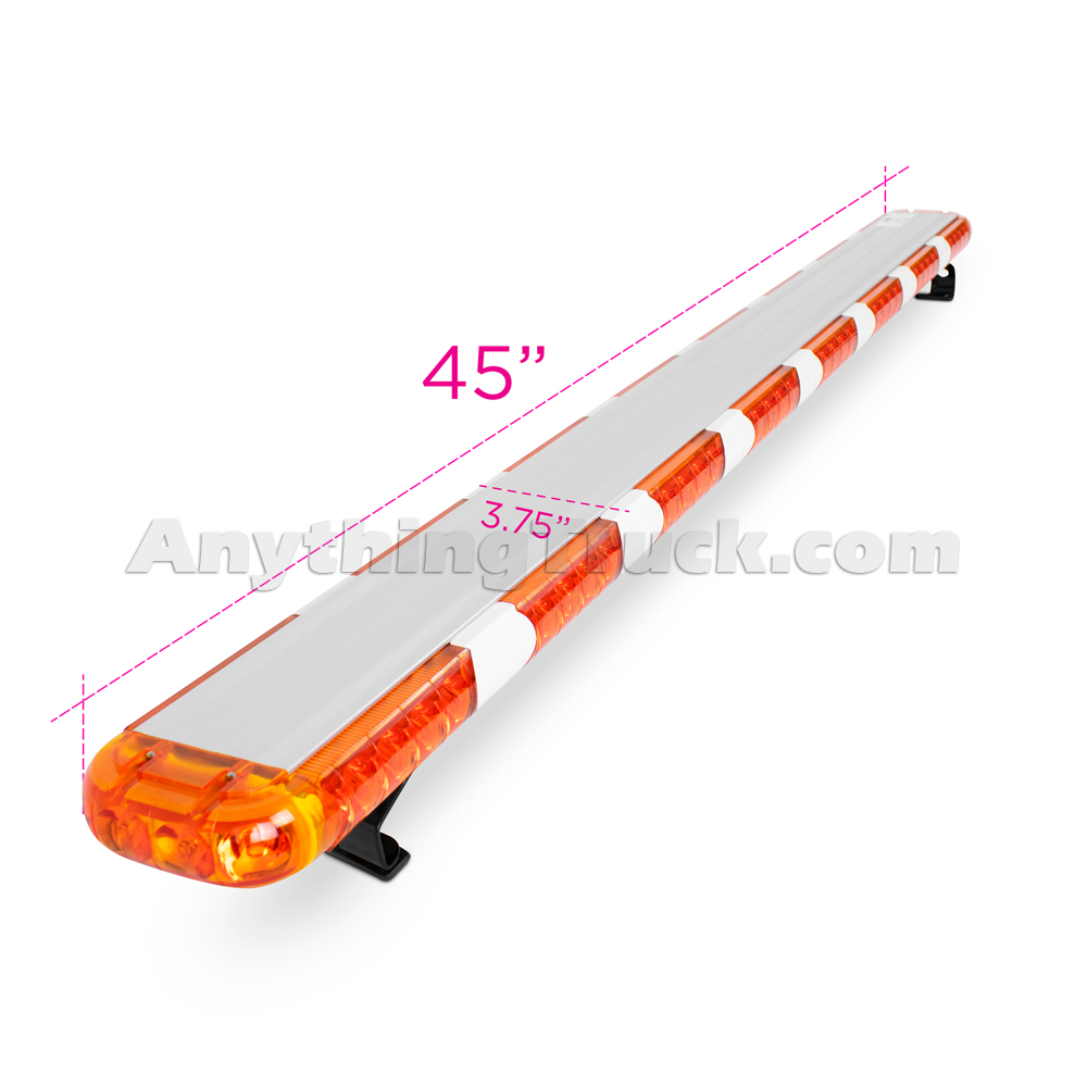 45" Class 1 Amber LED Light Bar with 8 Flash Patterns, 12 VDC ...