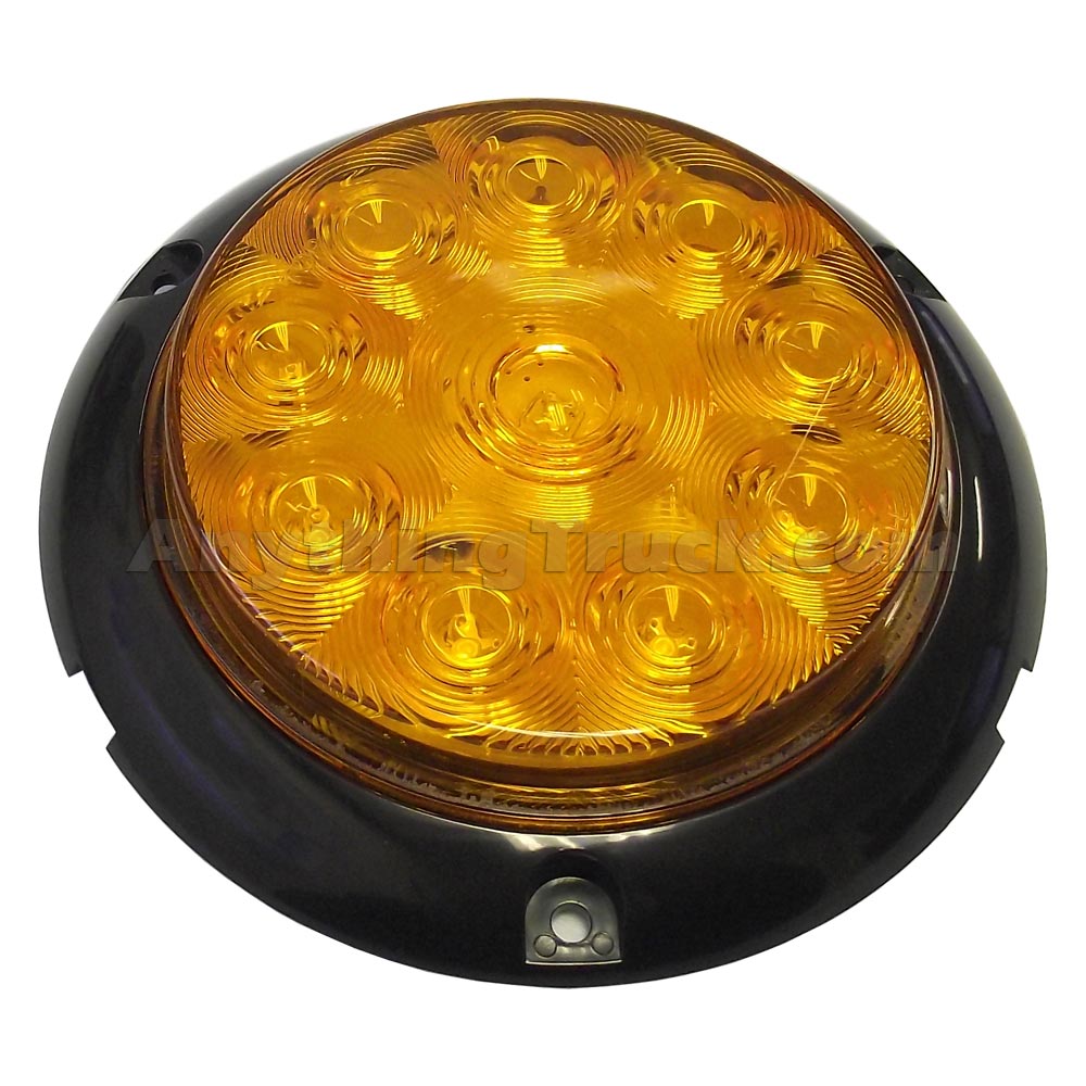 Pro LED 423YST Amber 4" Round LED Strobe Light, Surface-Mounted, Quad ...