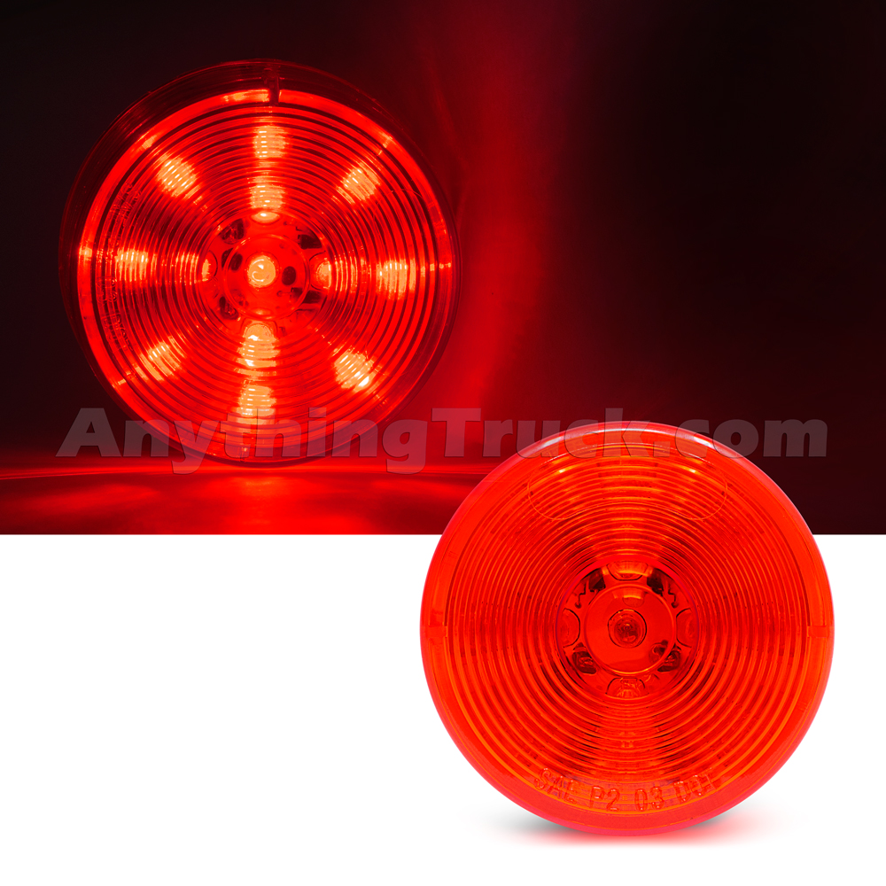 13 Diode 2-1/2" Round Red Starburst Marker Light, Replaces Truck-Lite ...