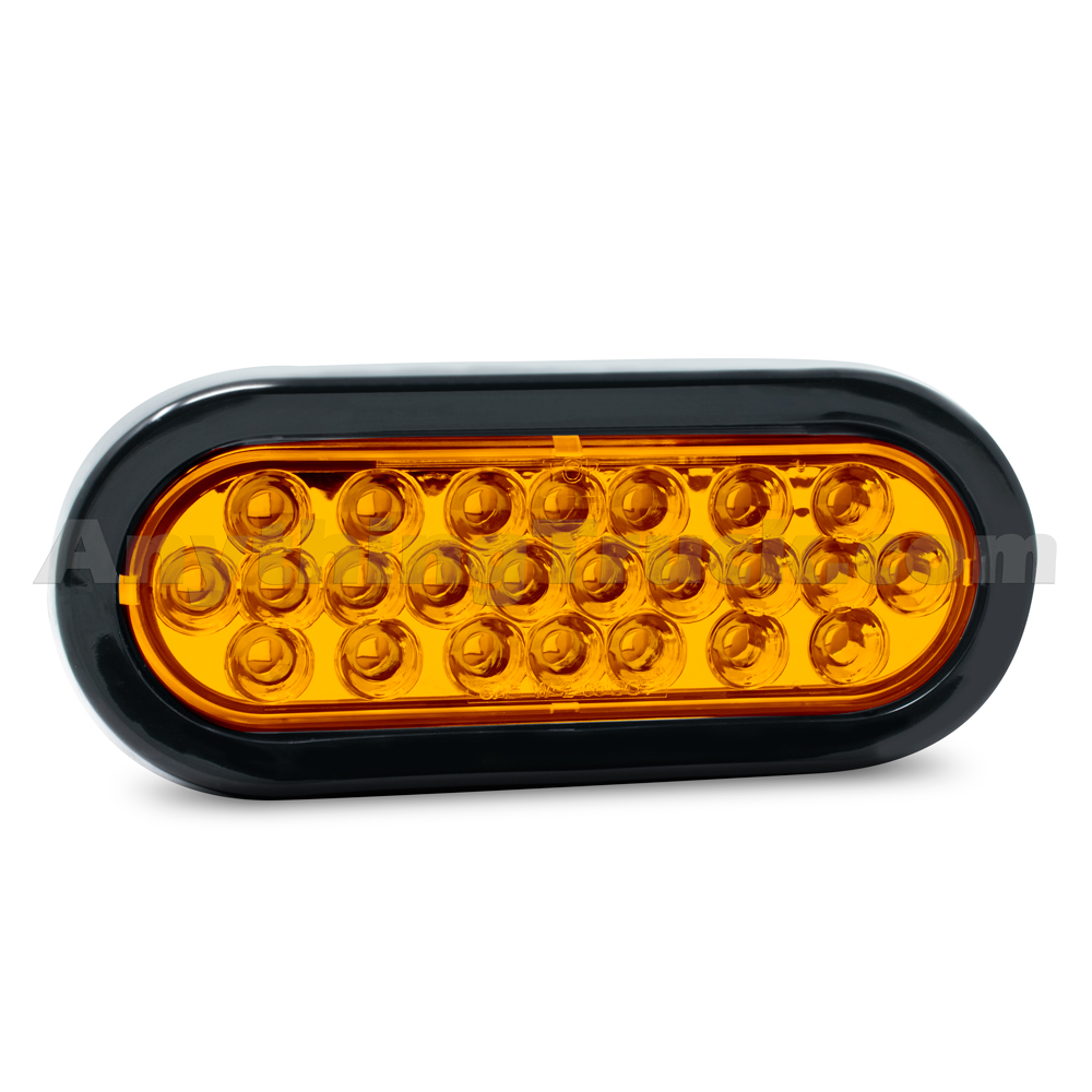 Pro LED ST65A 6" Oval Amber LED Strobe Light, 12-24 Volts, with Grommet ...