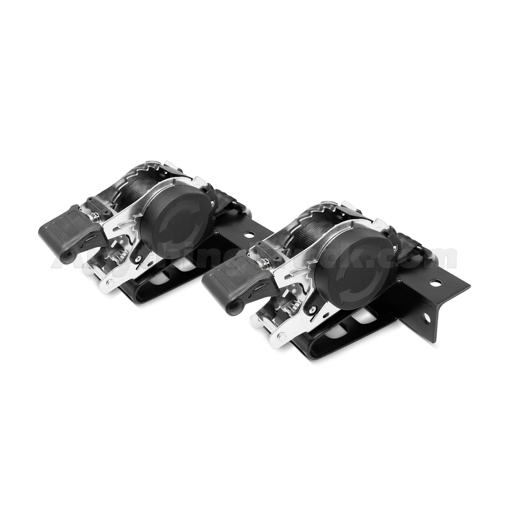 One Pair of 1" x 7' Retractable Ladder Rack Straps - Fits Square Tubing ...