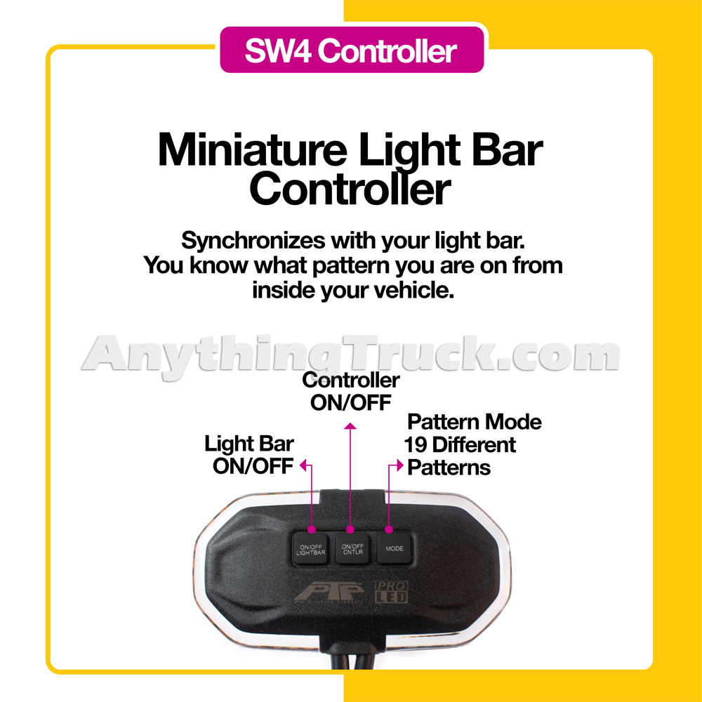 Pro LED SW4 Mini Controller For Stellar Vision Flashing Light Bars ...