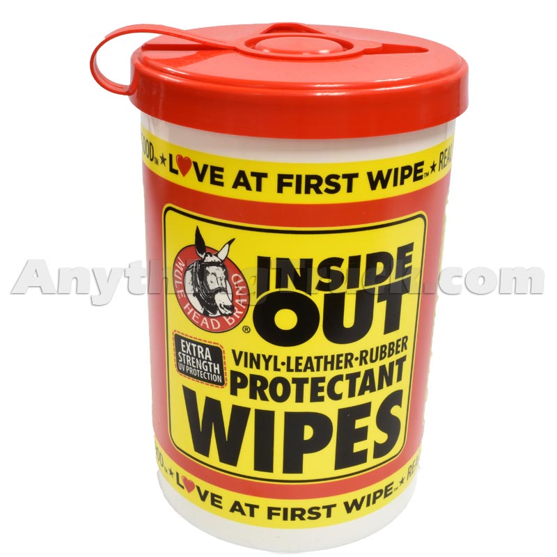 Mule Head Brand IOW Inside Out Vinyl, Leather & Rubber Protectant Wipes ...