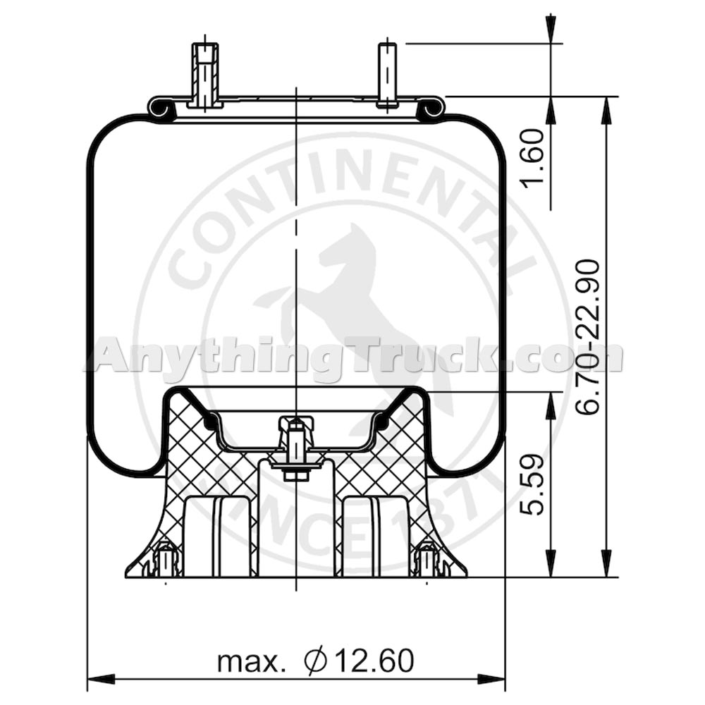 AB1DK23P-9342 Air Bag, Replaces Firestone W013589342 & Granning 2727 ...
