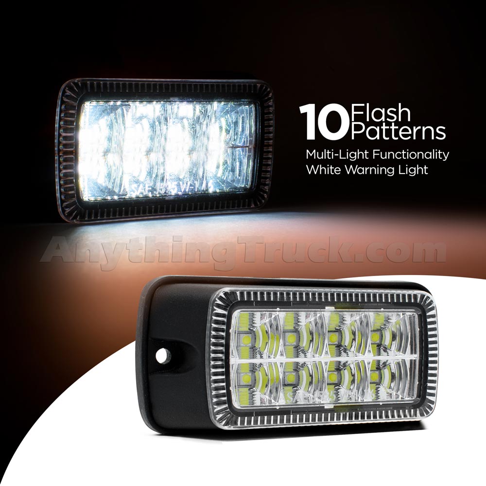 AnythingTruck.com: Pro LED 389C White Warning Light, 10 Flash Patterns ...