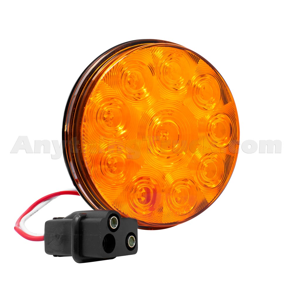 Pro LED 410YST Amber 4" Round LED Strobe Light, Grommet-Mounted, Quad ...