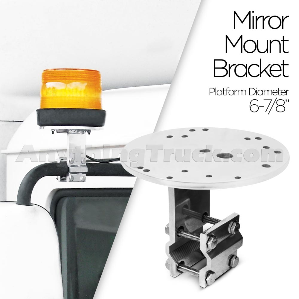 Pro LED BRK3 Mirror Mount Warning Light Bracket with 6-7/8" Pedestal ...