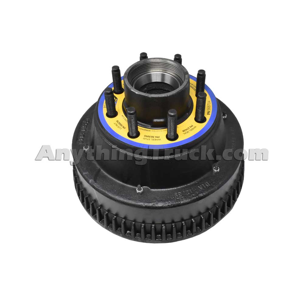 PTP 568704 9K-10K Hub & Drum Assembly, 4.75" Pilot, 8 on 6.5" BC, 12-1/ ...