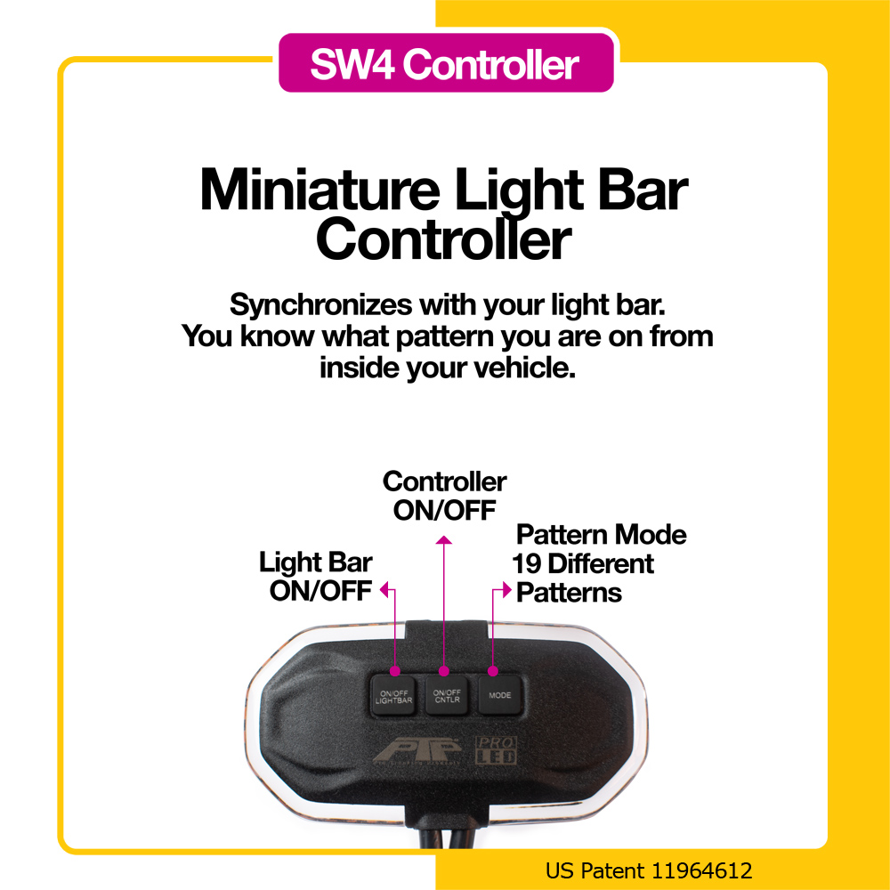 Pro LED SW4 Mini Controller For Stellar Vision Flashing Light Bars ...
