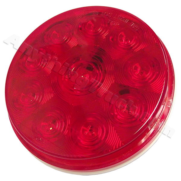 Pro LED 410R 10-Diode 4-Inch Round Red LED Stop/Tail/Turn Light, 12 ...