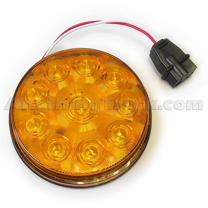 Pro LED 410YST Amber 4" Round LED Strobe Light, Grommet-Mounted, Quad ...