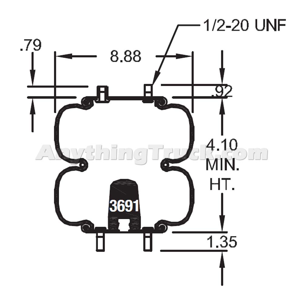 Firestone W01-358-6944 Air Bag, Replaces Histeer 10307 Air Spring ...