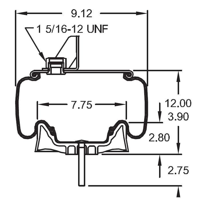 Spring Pro 889541 Air Spring, Replaces Firestone W01-358-9541 ...