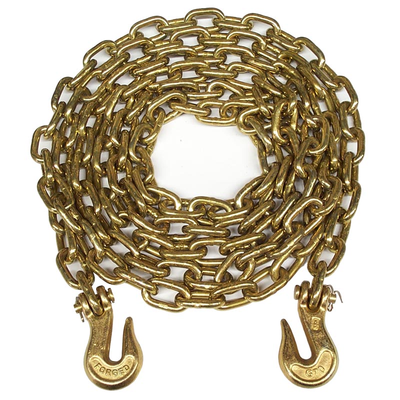 5 16 X 25 Ft Grade 70 Transport Chain With Clevis Grab Hooks 5-16-x-25-ft-grade-70-transport-chain-with-clevis-grab-hooks