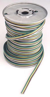 4-Way Bonded Parallel Wire, 16 Gauge Brown-Green-Yellow-White (Order ...