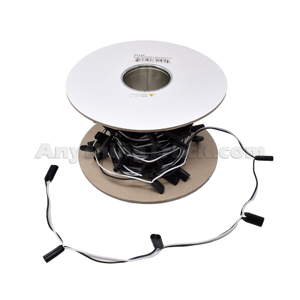 PTP 34195 Double Female Bullet Plug Wire Harness Roll, 74' Long, 6 ...