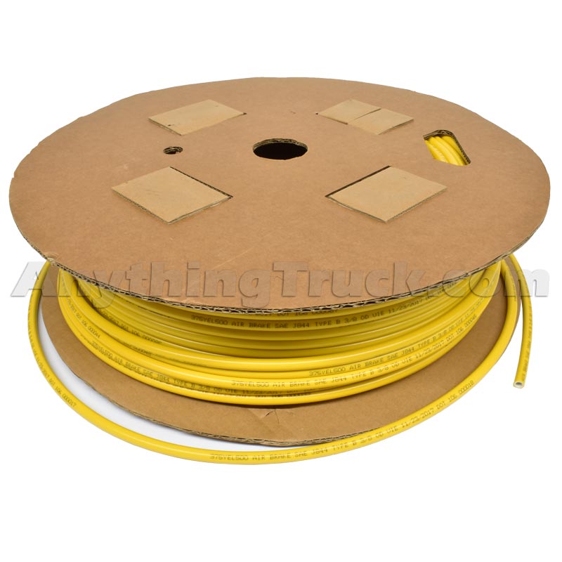 Yellow 3/8" Nylon Air Brake Tubing, 500 Ft. Roll, D.O.T. Compliant ...