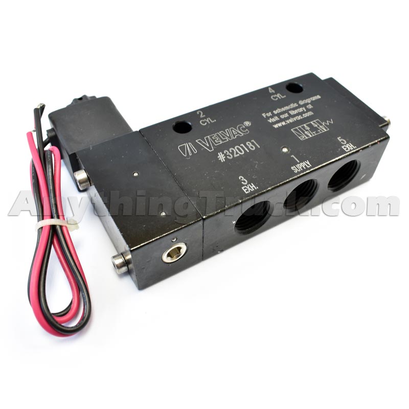 Velvac 320181 4-Way Spring Return Solenoid Valve with Internal Pilot ...